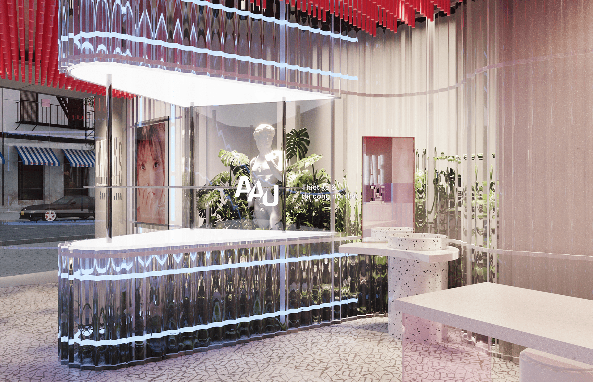 Mẫu Thiết Kế Showroom Caras Lens Quận 3 - Thiết Kế Nội Thất AAU