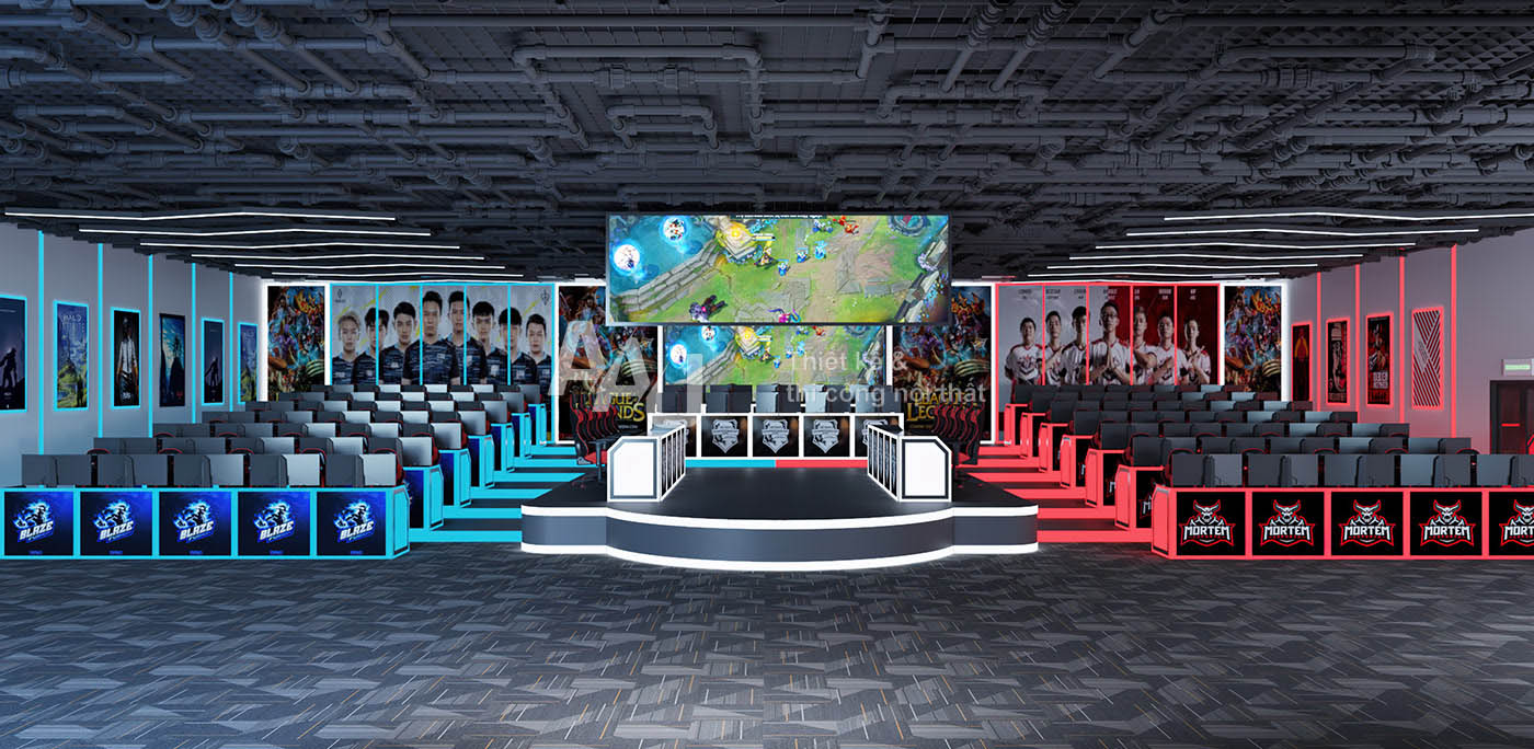 Thiết Kế Tiệm Game Cyber Game - Thiết Kế Nội Thất AAU